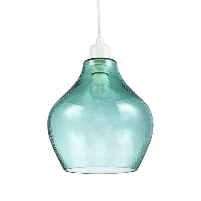 Modern Designer Curvy Dimpled Glass Pendant Light Shade by Debenhams ...