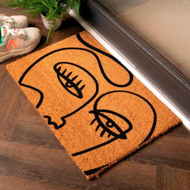 Abstract Line Art Eyes Doormat by Debenhams | ufurnish.com