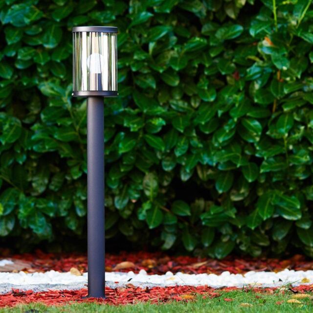 CGC Lighting 'Cora' Dark Grey Diagonal Pattern Tall Post Light by ...