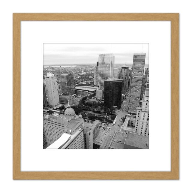 Montreal Canada City Buildings Photo 8X8 Inch Square Wooden Framed Wall ...