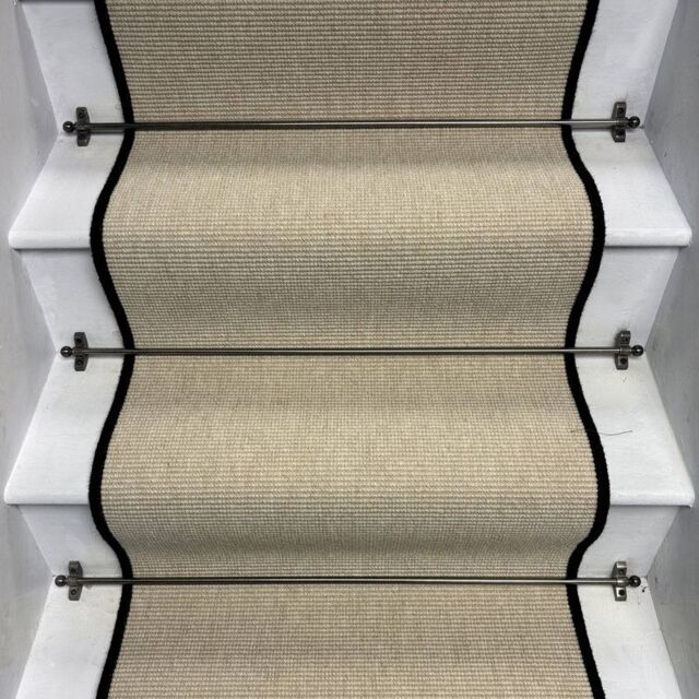 RainbowHome Stone Quality Wool Stair Runner With 100% Pure Wool Edge in ...