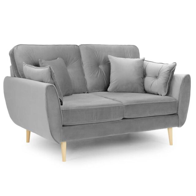 Zinc Velvet 2 Seater Modern Upholstered Sofa by Debenhams | ufurnish.com