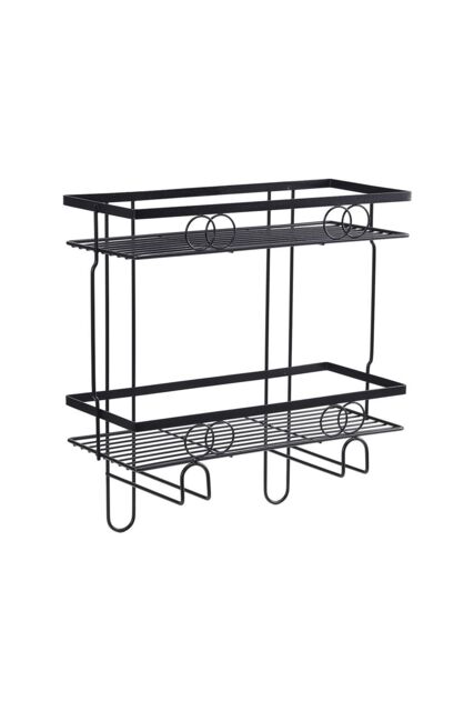 2 Tier Over the Toilet No Drill Wall Storage Shelf Metal Bathroom ...