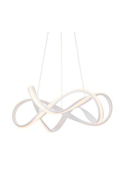 Netlighting Synergy LED Ceiling Pendant Textured White & White Silicone ...