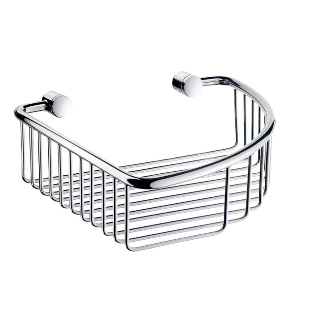 Brushed Chrome Corner Shower Soap Basket Caddy Wall Mounted Brass by ...