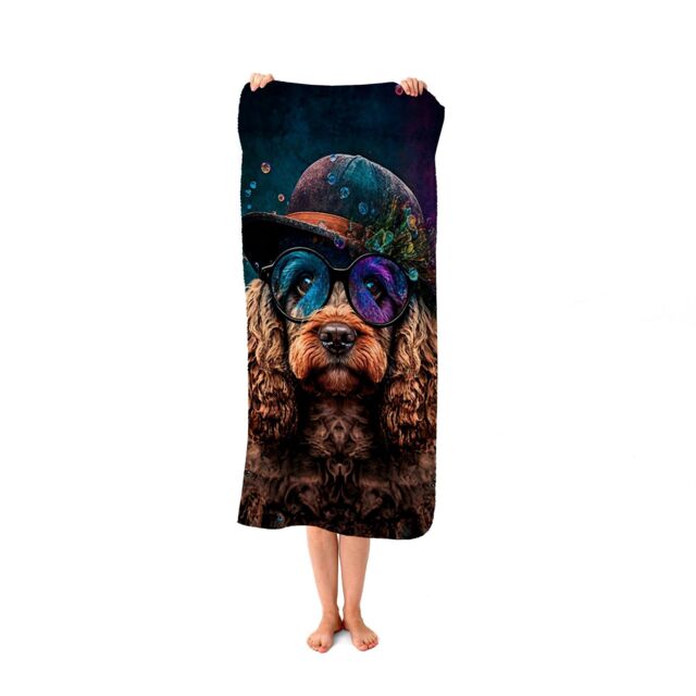Cockapoo Dog Face Splashart Beach Towel by Debenhams | ufurnish.com