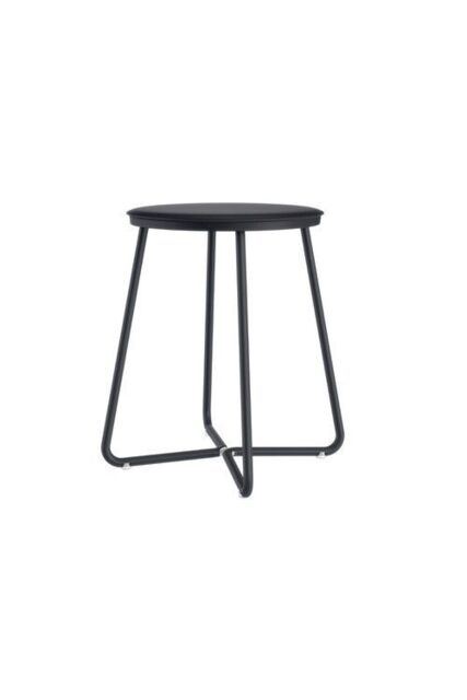 Stool Black Matte Floorstanding Measures 31 x 31 x 41 cm by Debenhams ...