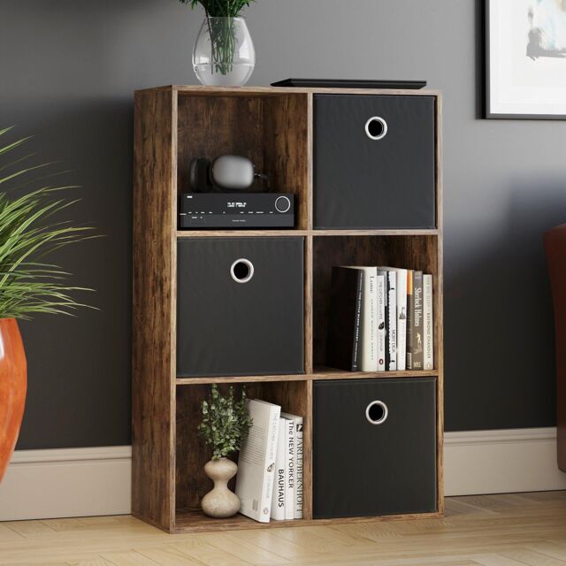 Home Discount Vida Designs Durham 2x3 Cube Storage Unit Dark Wood ...