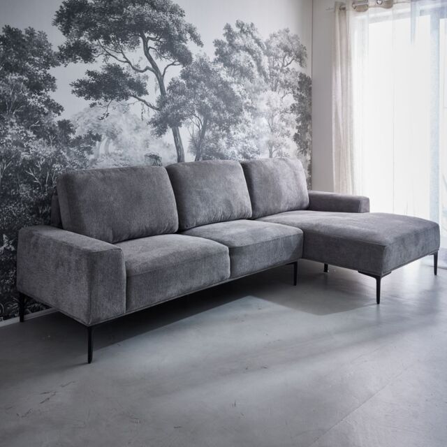 3-seater Corner Sofa In Fabric And Metal Right-hand Corner by Debenhams ...