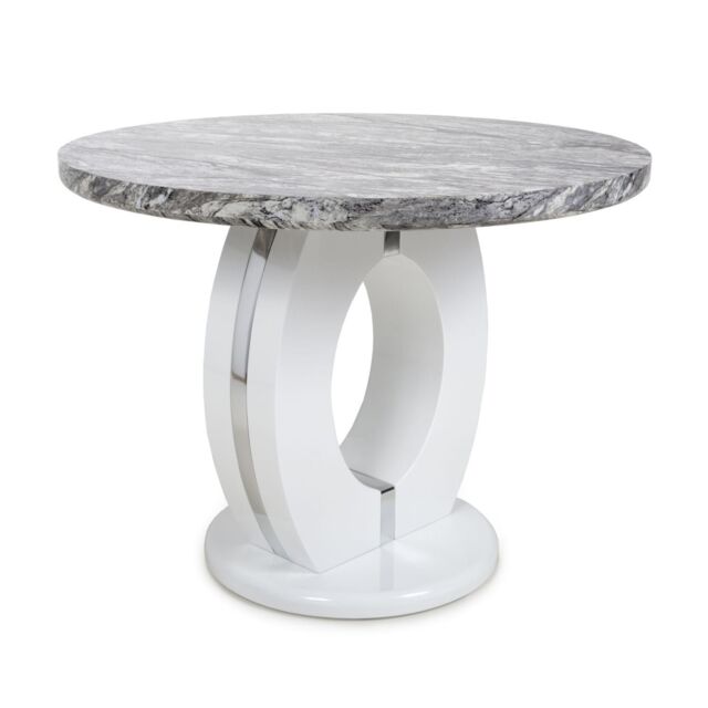 Poseidon Round Marble Effect Top Table by Debenhams | ufurnish.com