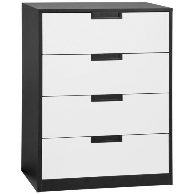 Chest of Drawers 4 Drawers Cabinet Organiser Unit with Handles by ...