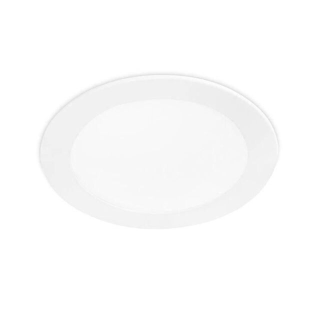 Easy Integrated LED Round Recessed Downlight Panel Matt White Warm ...