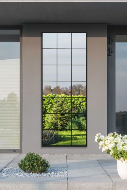 "MirrorOutlet Black Modern Window Garden Wall Mirror 79"" X 31"" (200CM ...