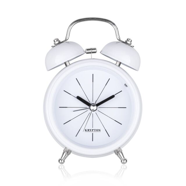 KRYPTON Retro Alarm Clock Non-Ticking Twin Bell by Debenhams | ufurnish.com