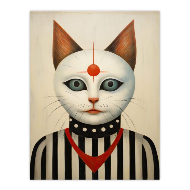 "Wee Blue Coo Wall Art Print Queen Of All The Cats Futuristic Animal ...