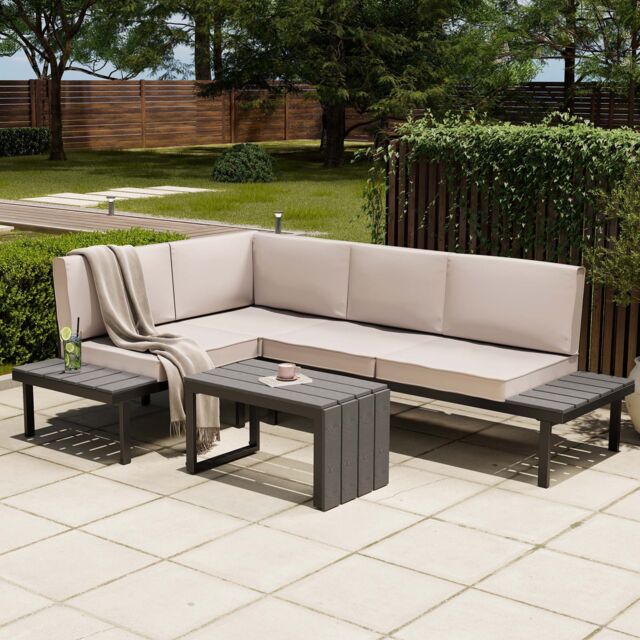 3 in 1 Modular Design Sofa and Table Garden Furniture Set by Debenhams ...
