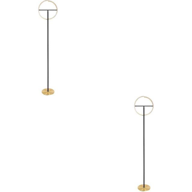 Loops 2 PACK Sleek Brushed Brass & Black LED Floor Lamp - Stylish ...