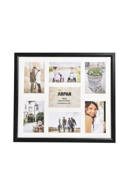 MDF Multi Aperture Photo Collage Frame for 7 Photos 3 x 6\x 4 nd 4 x 4X ...