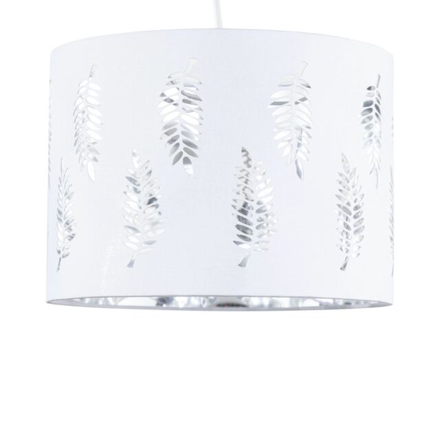 First Choice Lighting Fern - White Cut Out 25cm Pendant Lightshade by ...