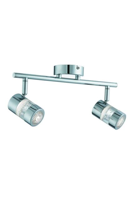 Bubbles LED 2 Light Bathroom Spotlight Bar Chrome Bubble Effect IP44 by ...