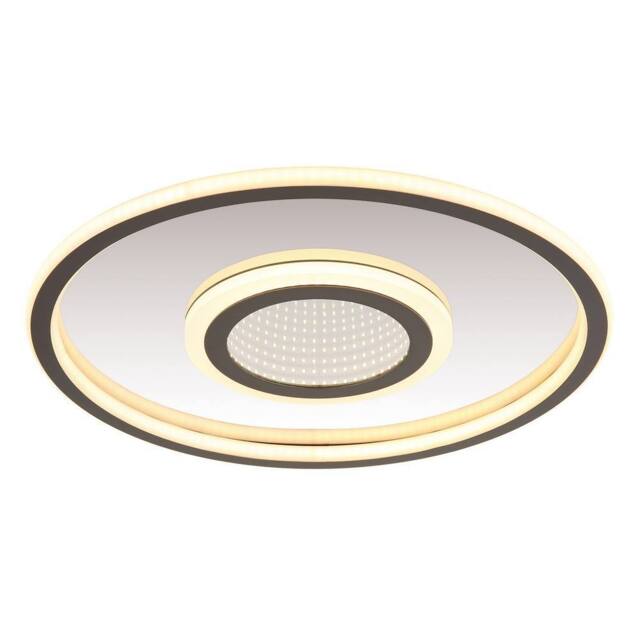 Netlighting Cara Integrated LED Semi Flush Ceiling Light Grey Matt LED ...