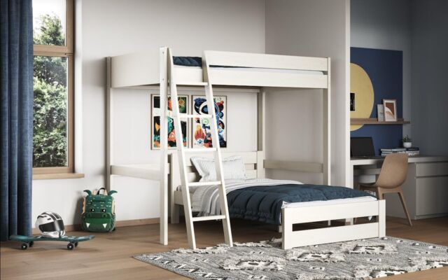 Tera Solid Wood Small Double High Sleeper with Small Double Bed by ...