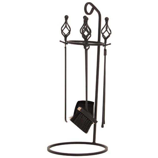 Essential Fireplace Accessories - Sleek Black Log Burner Tools - Sturdy ...