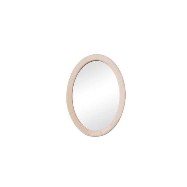 Melody Maison Pale Pink Oval Velvet Framed Wall Mirror 50cm X 70cm in ...
