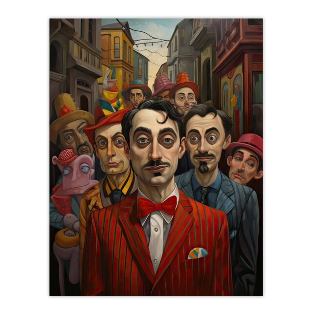 Wall Art Print The Ringmasters Entourage Quirky Portrait Circus Barnham ...