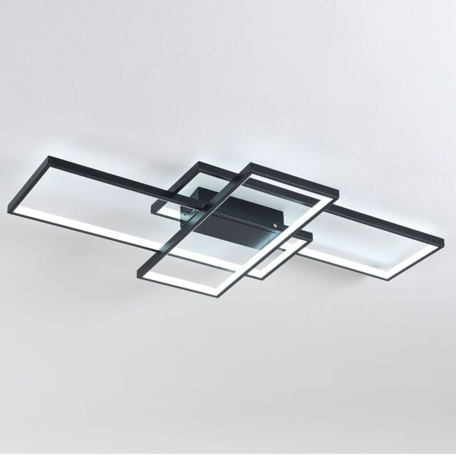 Black Modern Rectangular Led Ceiling Light by Debenhams | ufurnish.com