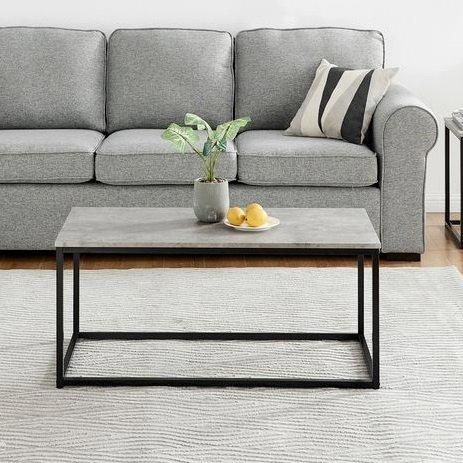 Concrete Effect Coffee Table, Grey by Debenhams | ufurnish.com