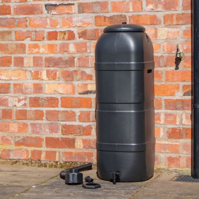 Samuel Alexander Strata Slim Space Saver Water Butt 100L With Lid & Tap ...