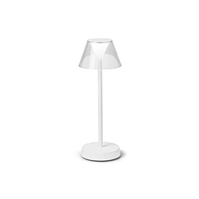 LOLITA Dimmable Integrated LED Table Lamp White InBuilt Switch 3000K ...