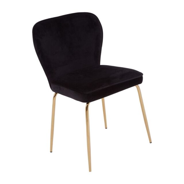 Interiors by Premier Tamzin Velvet Tapered Back Dining Chair by ...