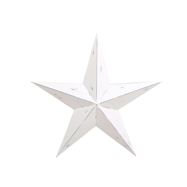 Melody Maison Large Rustic White Metal Wall Star in Silver by Debenhams ...