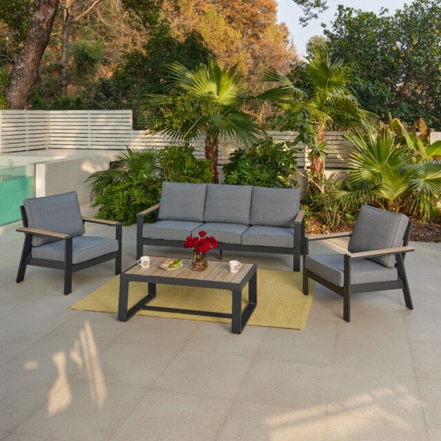 Home Detail Como Aluminium Garden Conversation Set in Grey by Debenhams ...