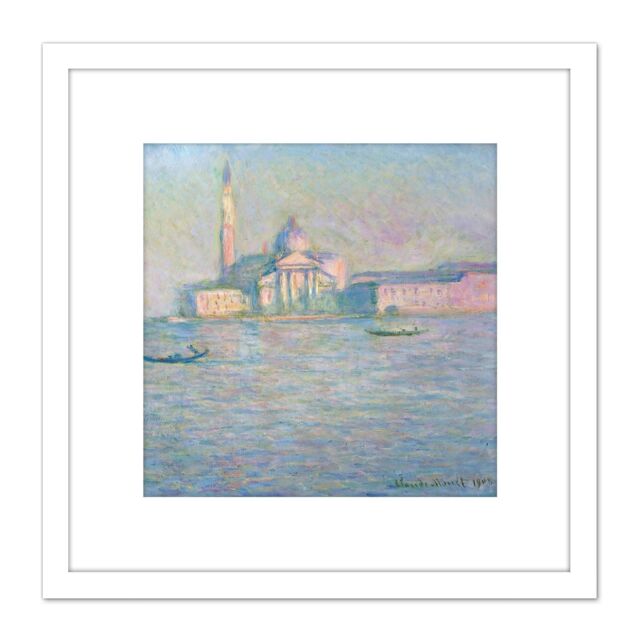 Monet Claude The Church San Giorgio Maggiore Venice Cropped 8X8 Inch ...