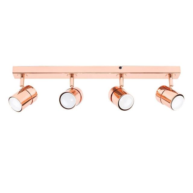 ValueLights Rosie Spotlight 4 Way Copper Ceiling Bar Spotlight by ...