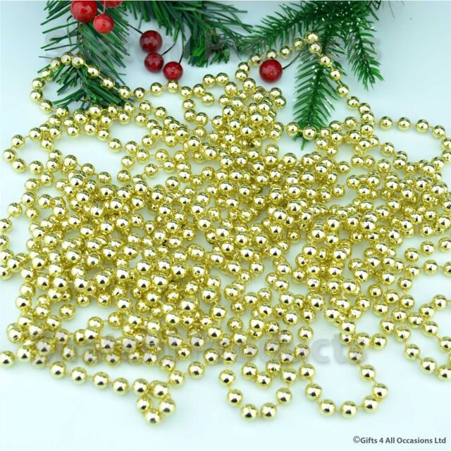 Shatchi Metallic 24ft Hanging Bead Garland Christmas Tree Xmas Home ...