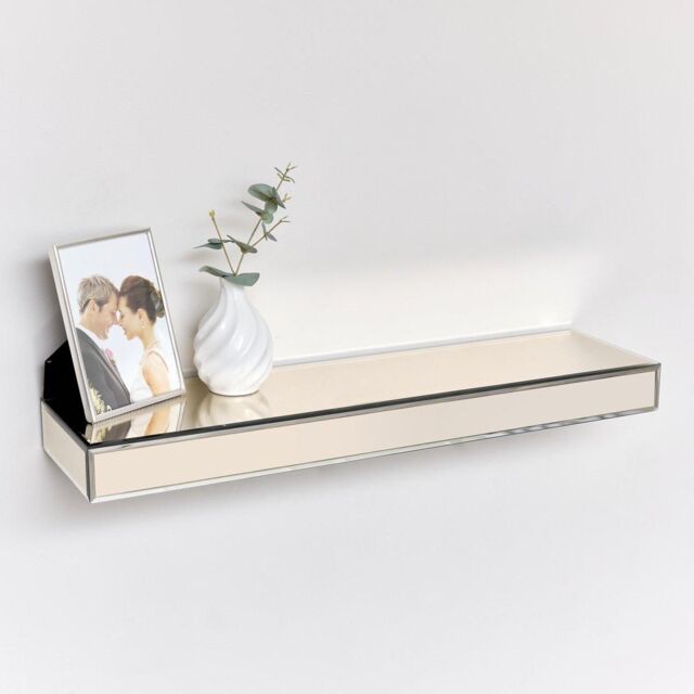 Champagne Mirrored Floating Wall Shelf by Debenhams | ufurnish.com