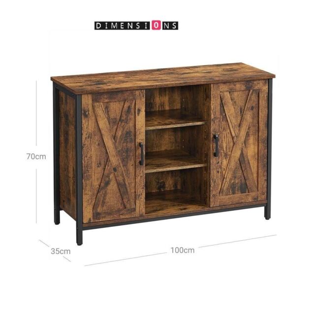 Industrial Display Table with Cupboard by Debenhams | ufurnish.com