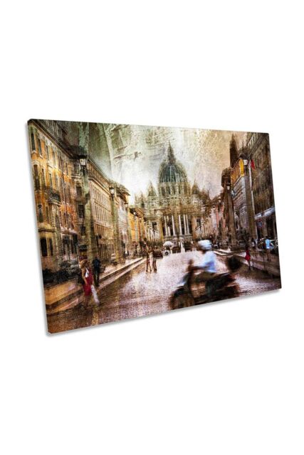 "CanvasGeeks Basilica of Saint Peter Rome Abstract Canvas Wall Art ...