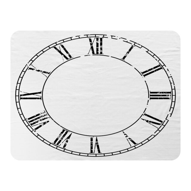 Benjamin Tate Design Roman Numeral Clock Blanket in Natural - Size: 120 ...
