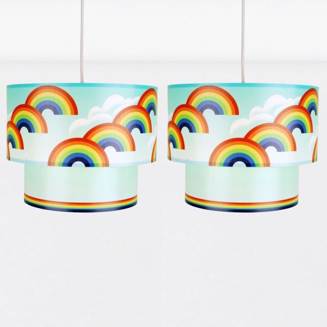Set of 2 Rainbow Design Ceiling Light Shades by Debenhams | ufurnish.com