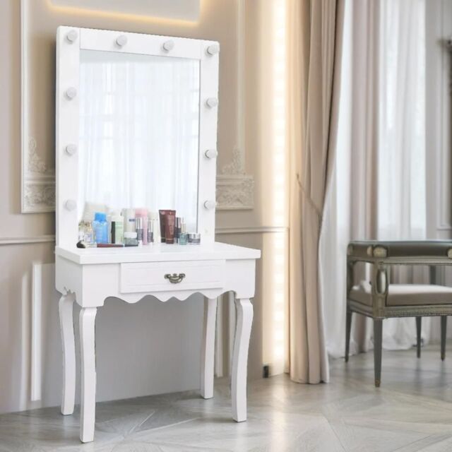1 Drawer Dressing Table With LED Bulbs by Debenhams | ufurnish.com