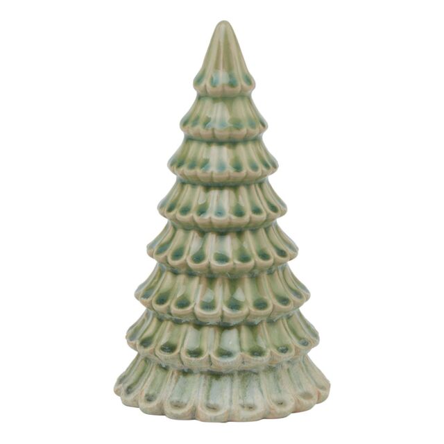 Light Green Ceramic Fir Tree by Debenhams | ufurnish.com