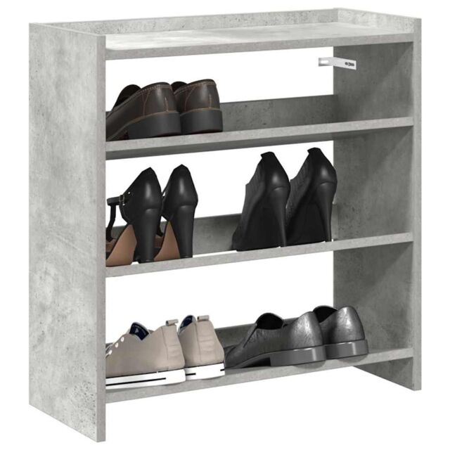 Shoe Rack Concrete Grey 60x25x62 cm Engineered Wood by Debenhams ...
