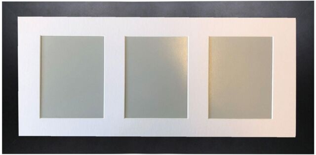 Frames & Mirrors 4U Metro Black Frame with White Mount for 3 Image ...