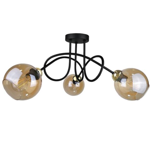 Netlighting Venus Multi Arm Semi Flush Ceiling Light Gold 70cm 3x E27 ...