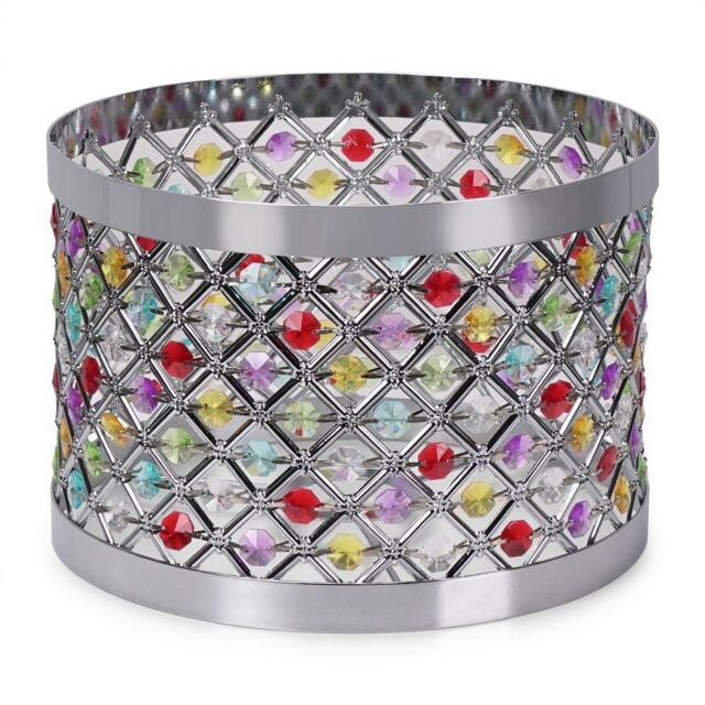 Hadley Silver Jewel Pendant Ceiling Floor Light Lamp Shade & 10w LED by ...